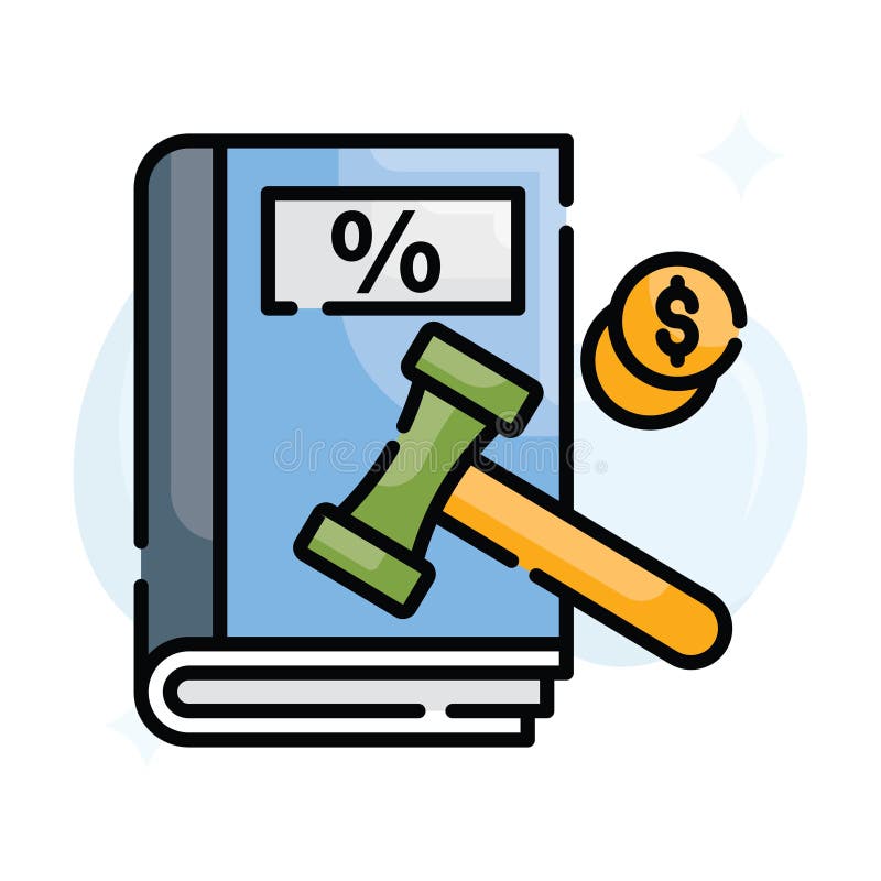 Tax Book Vector Filled Outline Icon Style Illustration. EPS 10 File ...