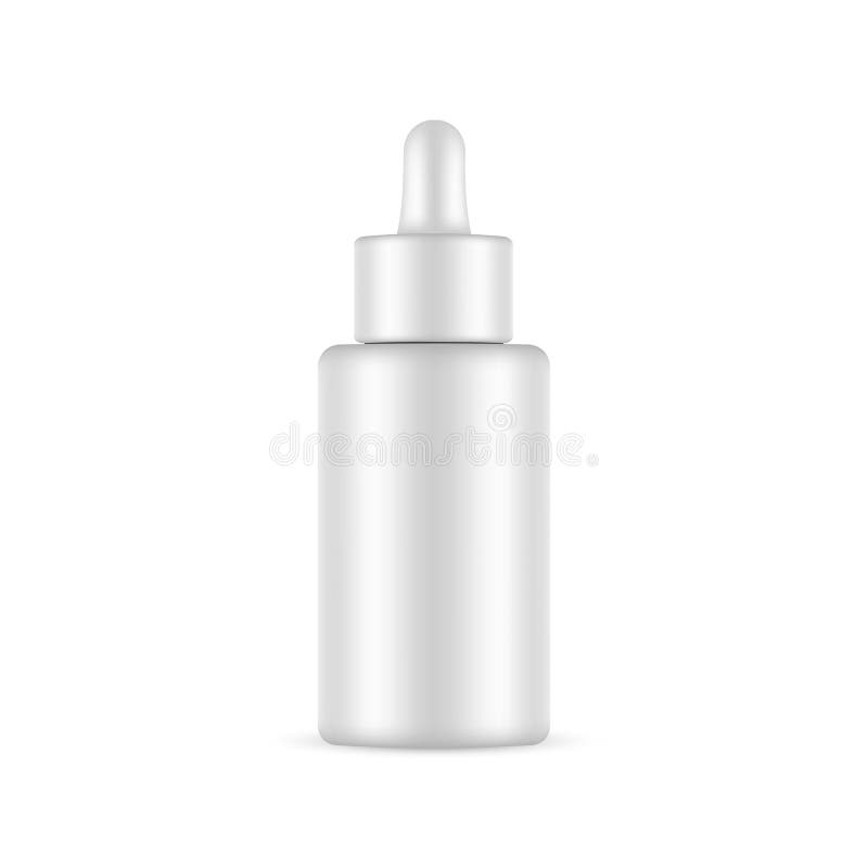 Blank Dropper Bottle Mock Up with Metal Cap, Paper Box Stock Vector ...