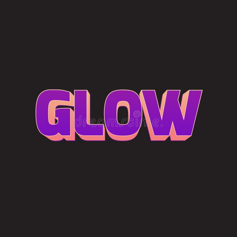 Glow 3d Editable Text Effect Vintage Color Stock Vector - Illustration of effect, mockup: 309216000