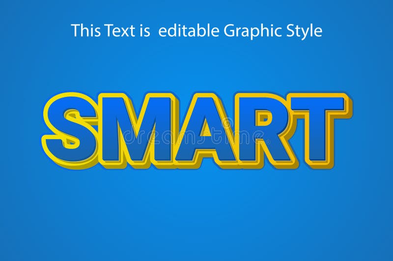 Smart Innovation 3d Editable Vector Text Style Effect. Stock Vector ...
