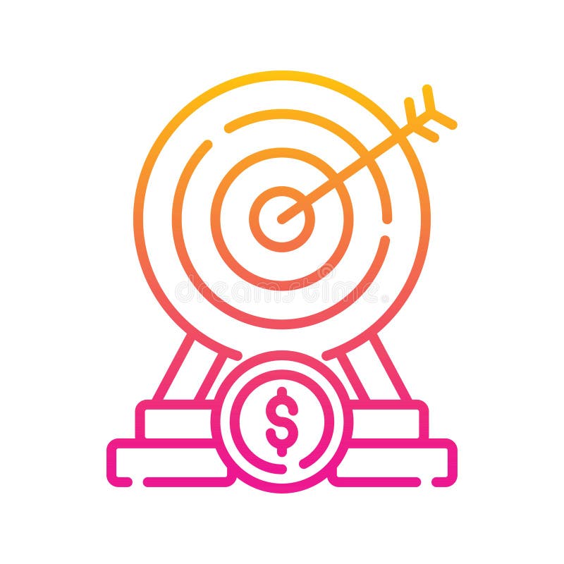 Goal Vector Filled Outline Icon Style Illustration. EPS 10 File Stock ...