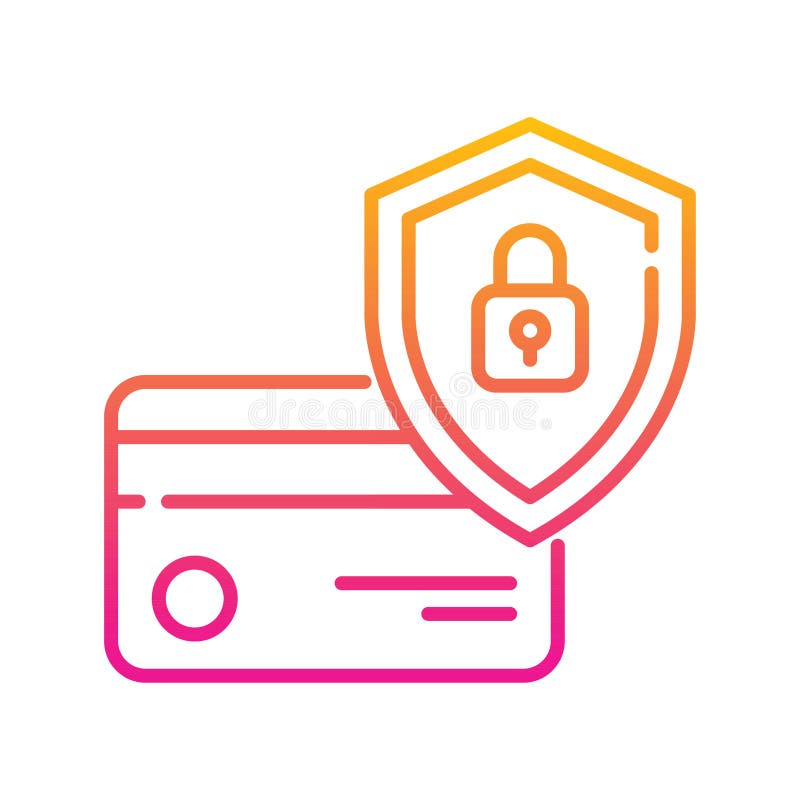 Financial Security Vector Filled Outline Icon Style Illustration. EPS ...