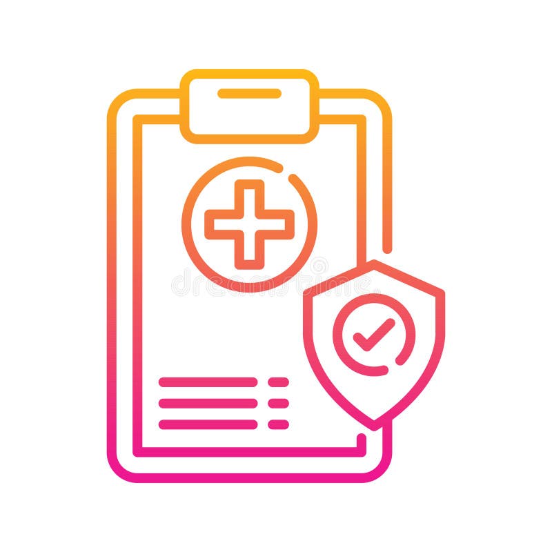 Insurance Policy Vector Gradient Icon Style Illustration. EPS 10 File ...