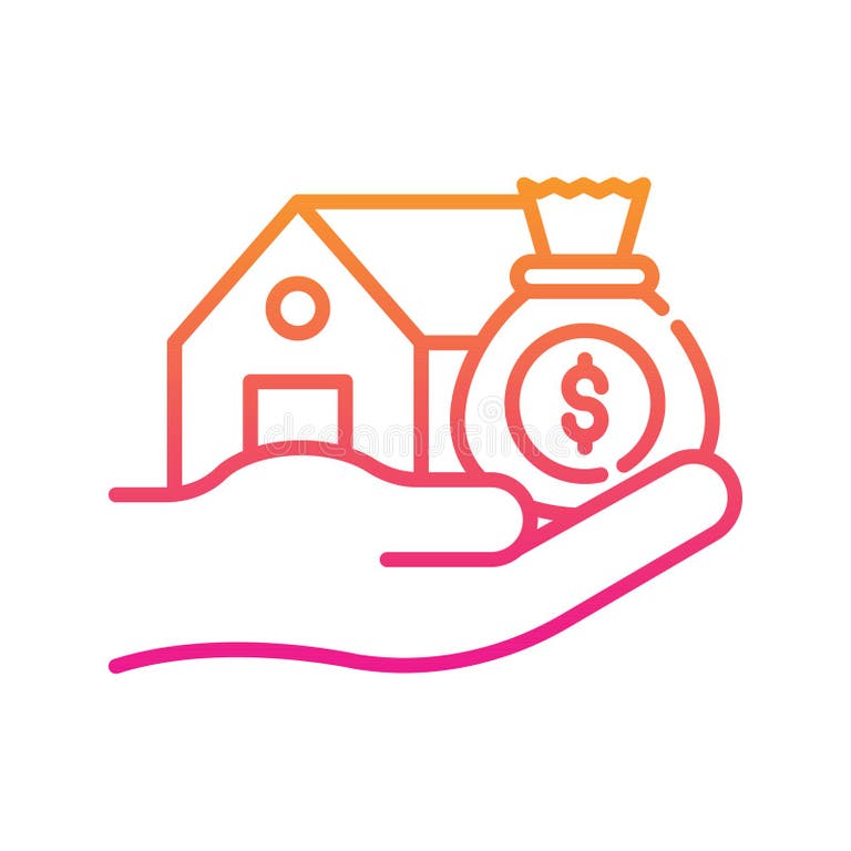 Home Loan Vector Gradient Icon Style Illustration. EPS 10 File Stock ...