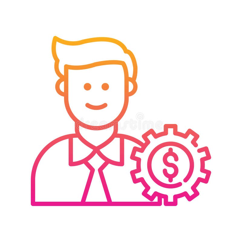 Account Manager Vector Blue Series Icon Style Illustration. EPS 10 File ...