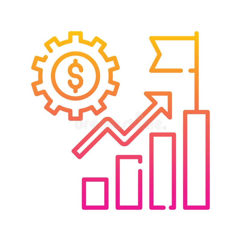 Finance Development Vector Gradient Icon Style Illustration. EPS 10 ...