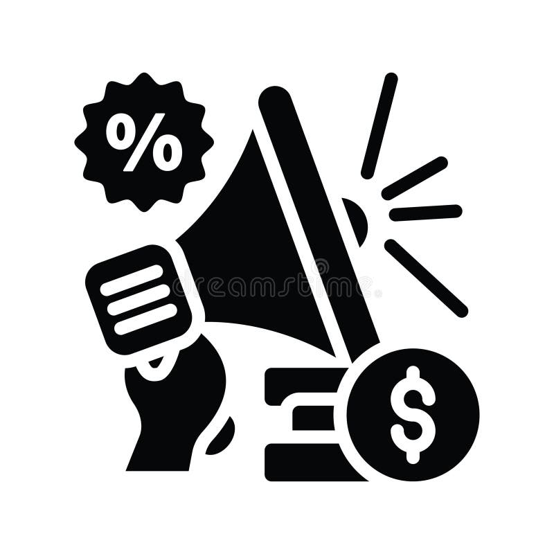 Tax Promotion Vector Solid Icon Style Illustration. EPS 10 File Stock ...