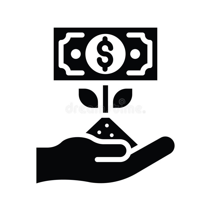 Money Growth Vector Solid Icon Style Illustration. EPS 10 File Stock ...