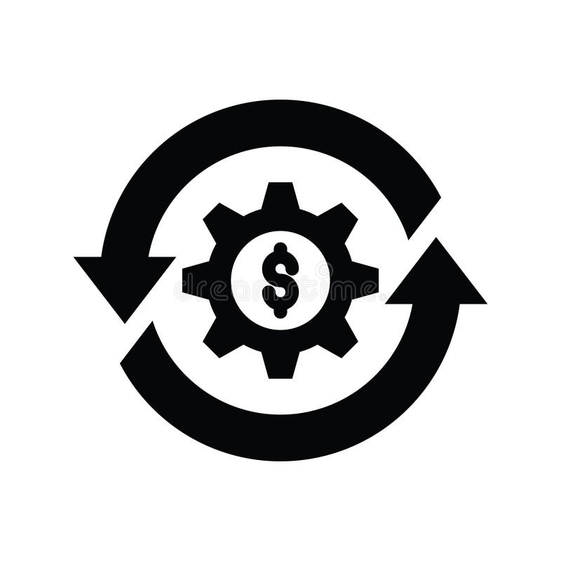 Money Management Vector Solid Icon Style Illustration. EPS 10 File ...