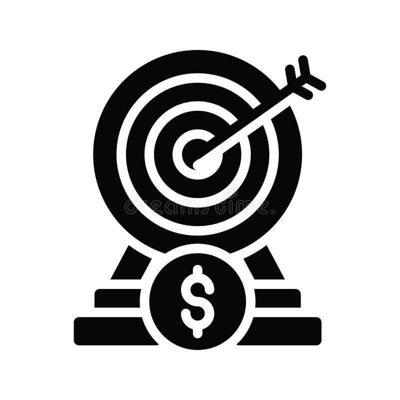 Financial Goal Vector Solid Icon Style Illustration. EPS 10 File Stock ...