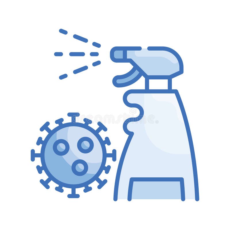 Disinfection Vector Blue Series Icon Style Illustration. EPS 10 File ...