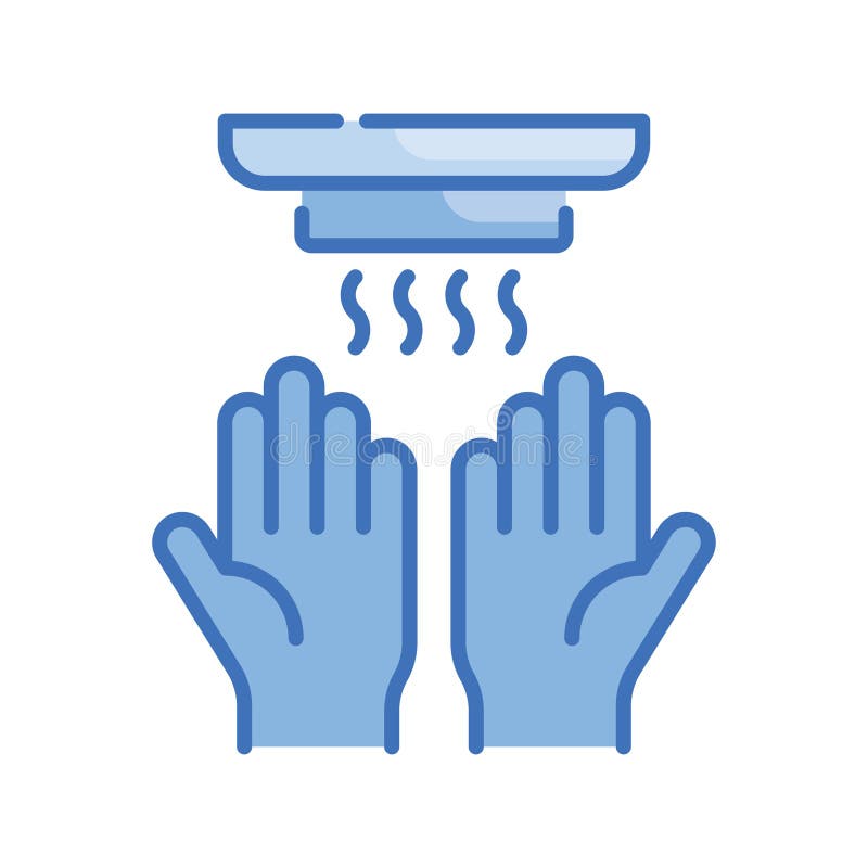 Dry Hands Vector Blue Series Icon Style Illustration. EPS 10 File Stock ...