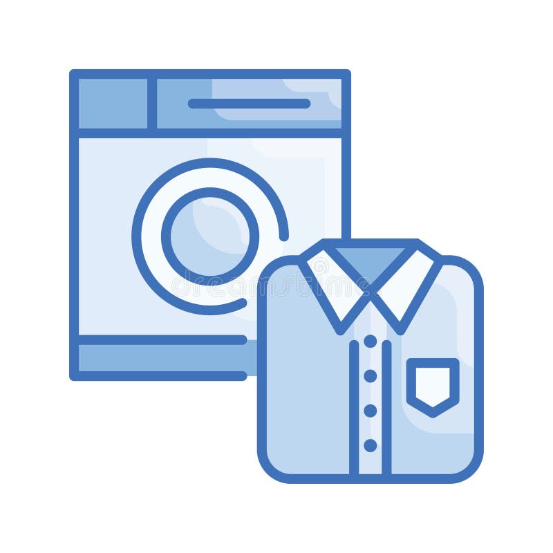 Clean Clothes Vector Blue Series Icon Style Illustration. EPS 10 File ...