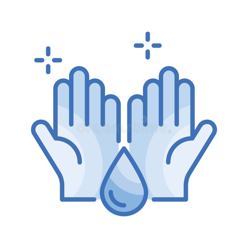 Clean Hands Vector Blue Series Icon Style Illustration. EPS 10 File ...