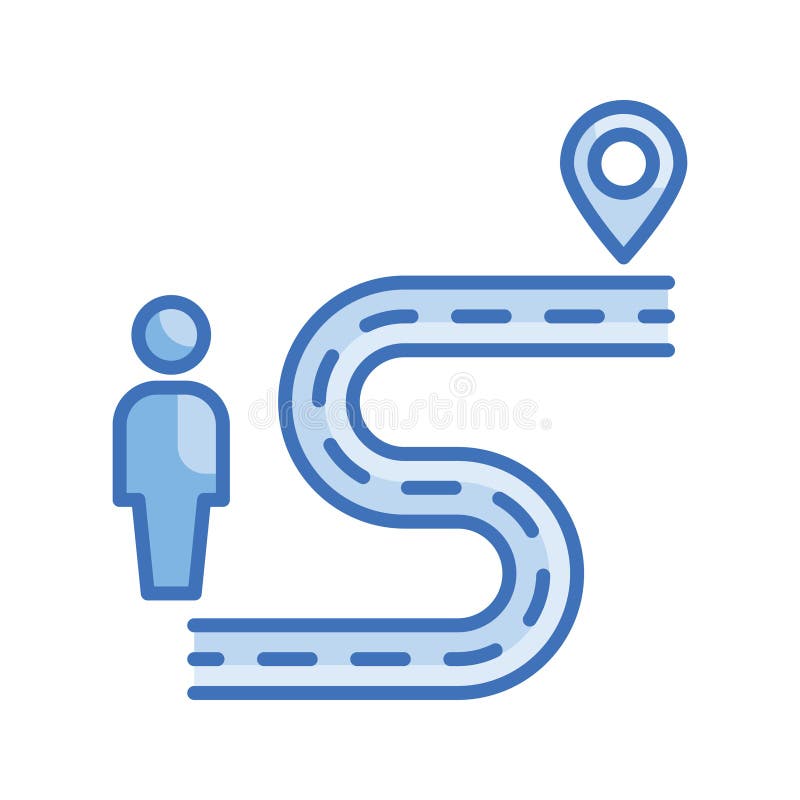 Destination Vector Blue Series Icon Style Illustration. Eps 10 File ...