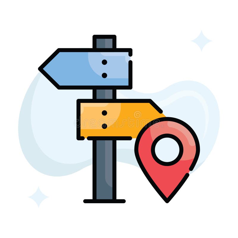 Destination Vector Filled Outline Icon Style Illustration. Eps 10 File ...