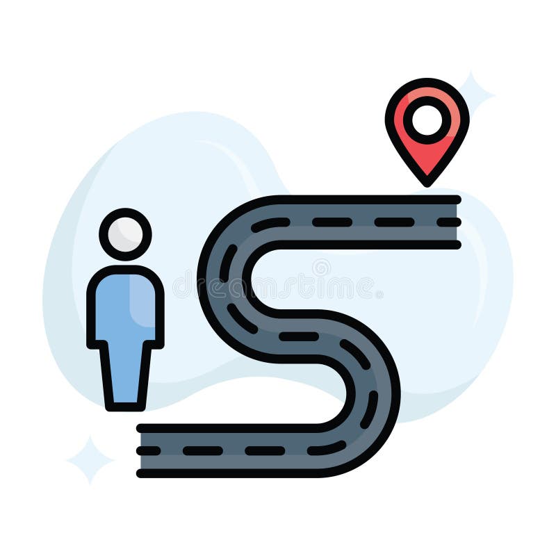 Destination Vector Filled Outline Icon Style Illustration. Eps 10 File ...