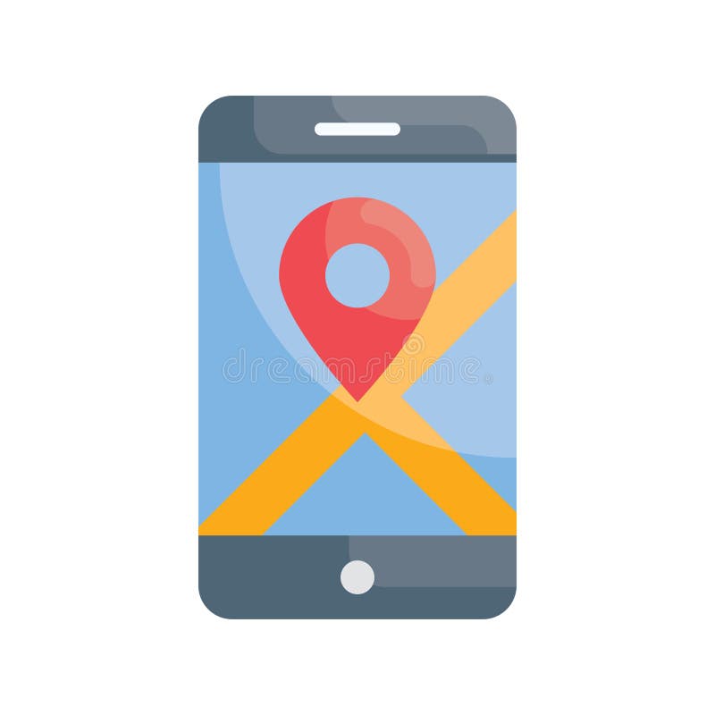 Mobile Gps Flat Style Design Vector Illustration. Stock Illustration ...