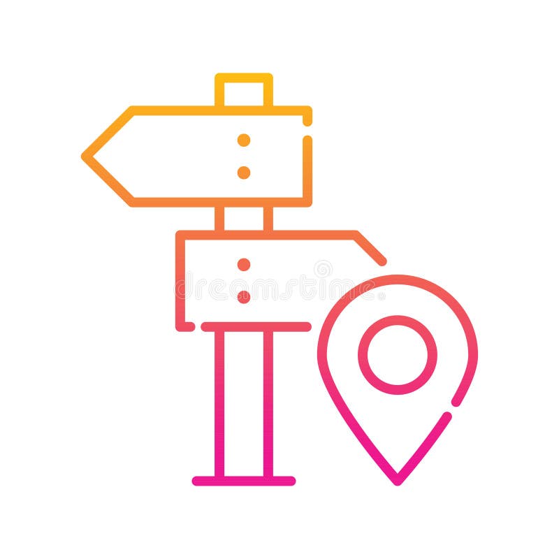 Destination Vector Gradient Icon Style Illustration. Eps 10 File Stock ...