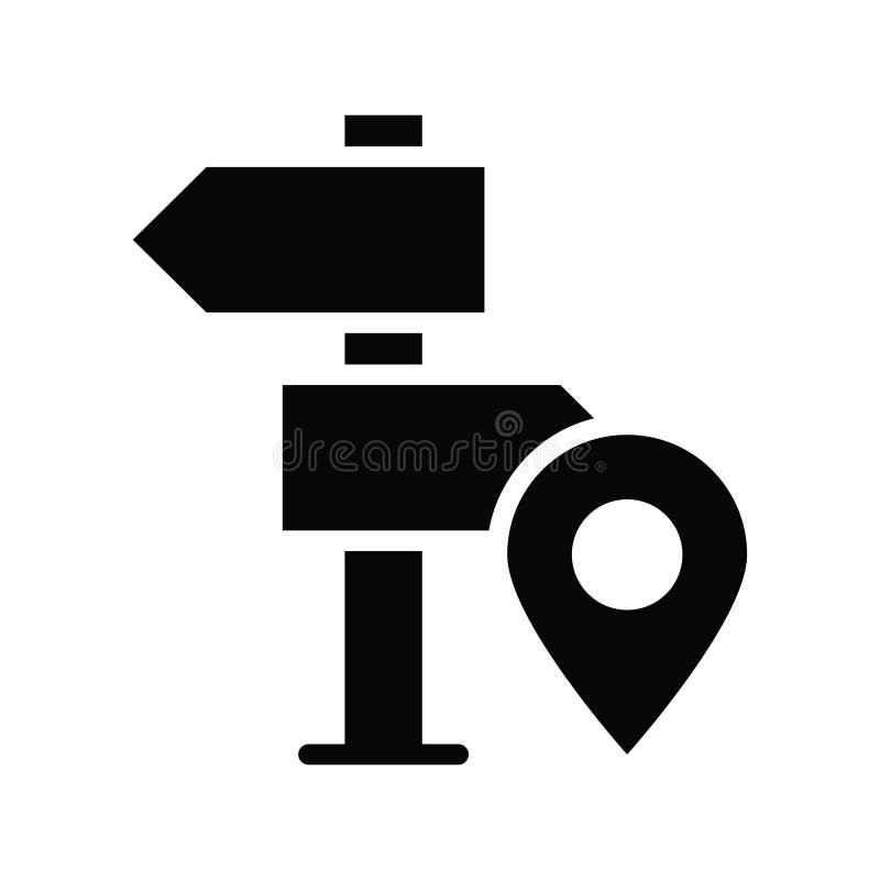 Destination Vector Solid Icon Design Illustration. Business and ...