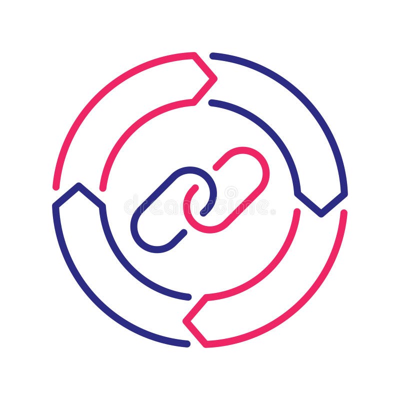 Value Chain Vector Two Color Lines Icon Style Illustration. EPS 10 File ...