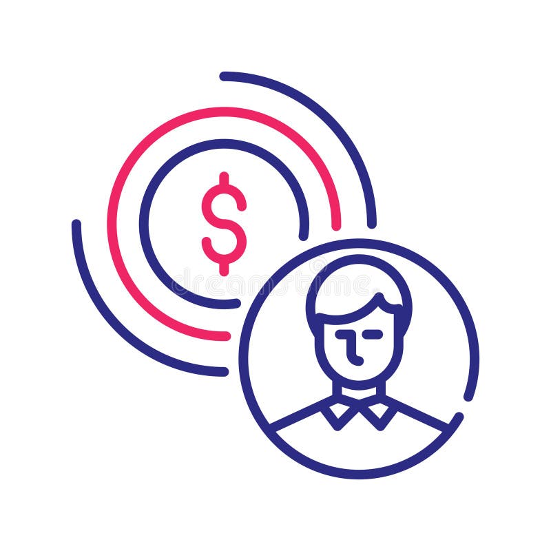 Human Capital Vector Two Color Lines Icon Style Illustration. EPS 10 ...