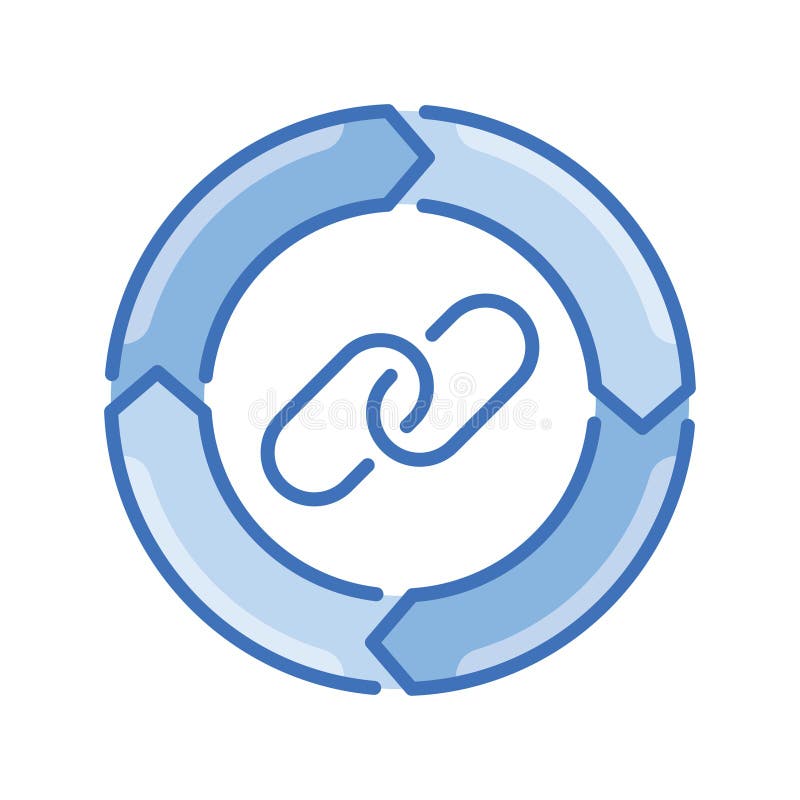 Value Chain Vector Blue Series Icon Style Illustration. EPS 10 File ...