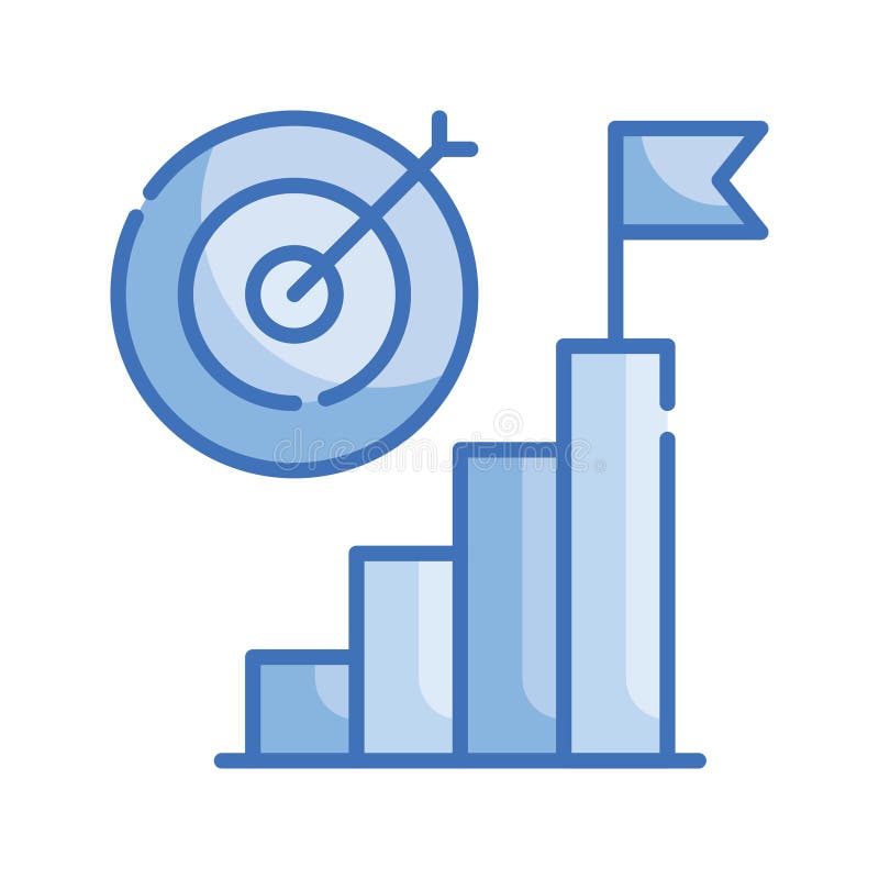 Goal Vector Blue Series Icon Style Illustration. EPS 10 File Stock ...
