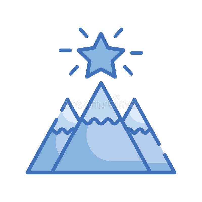 Mission Vector Blue Series Icon Style Illustration. EPS 10 File Stock ...