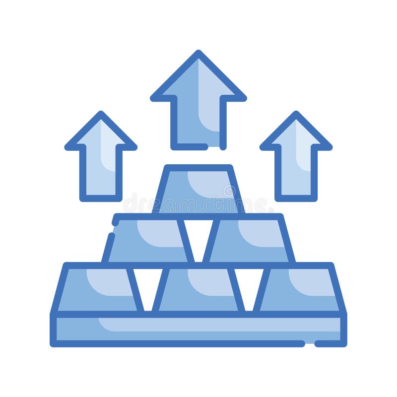 Price Increase Vector Blue Series Icon Style Illustration. EPS 10 File ...