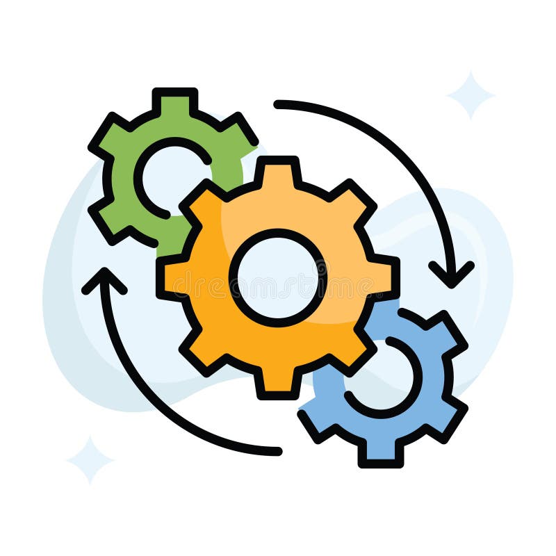 Operational Alignment Vector Filled Outline Icon Style Illustration ...