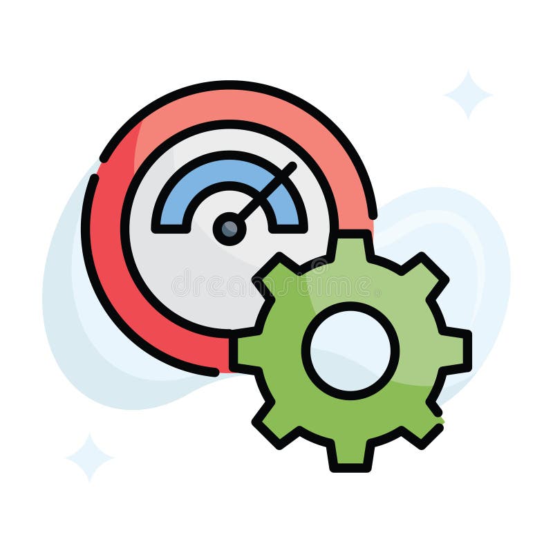 Performance Management Vector Filled Outline Icon Style Illustration ...