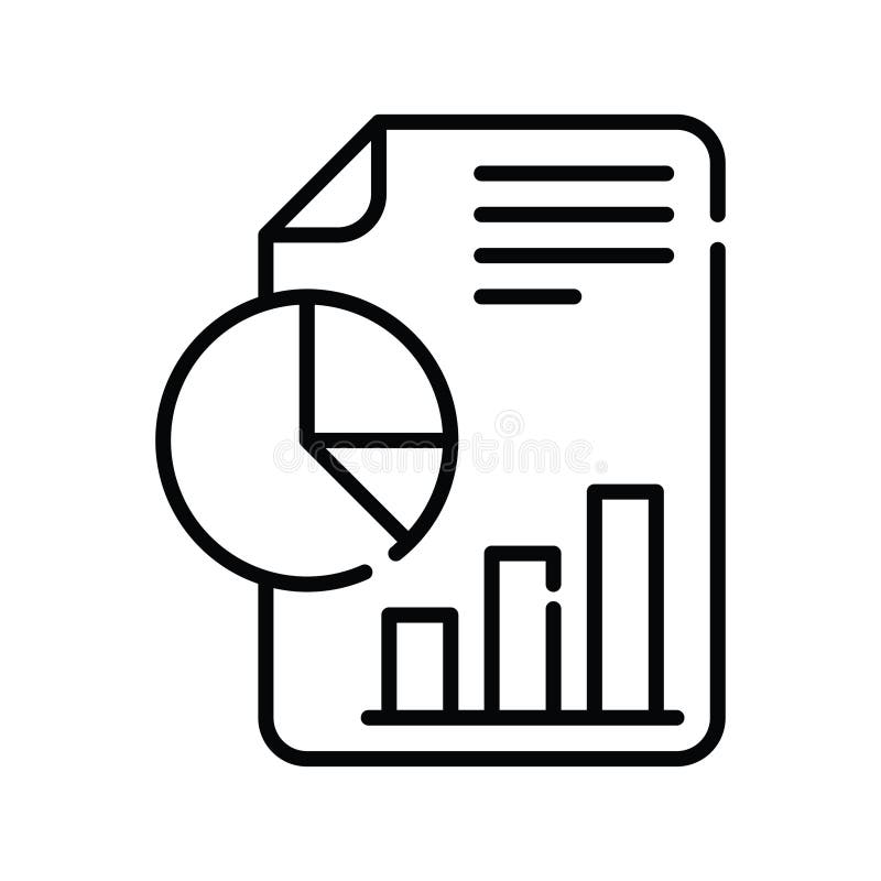 Statistics Vector Outline Icon Style Illustration. EPS 10 File Stock ...