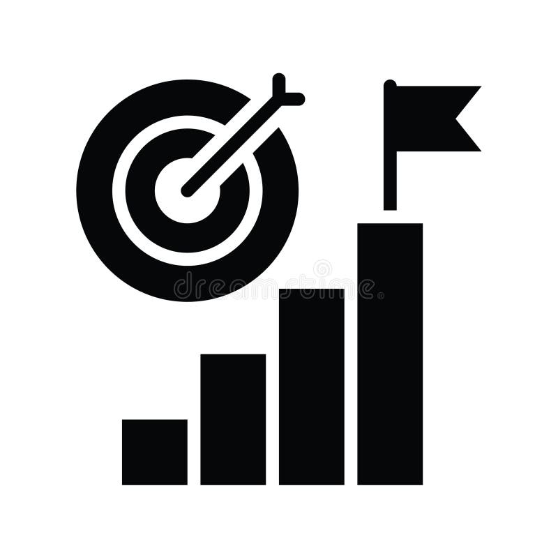 Goal Vector Solid Icon Style Illustration. EPS 10 File Stock Vector ...