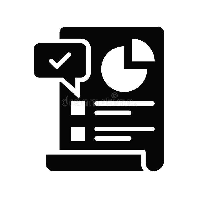 Reports Vector Solid Icon Style Illustration. EPS 10 File Stock Vector ...