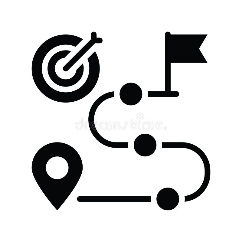 Milestone Vector Solid Icon Style Illustration. EPS 10 File Stock ...