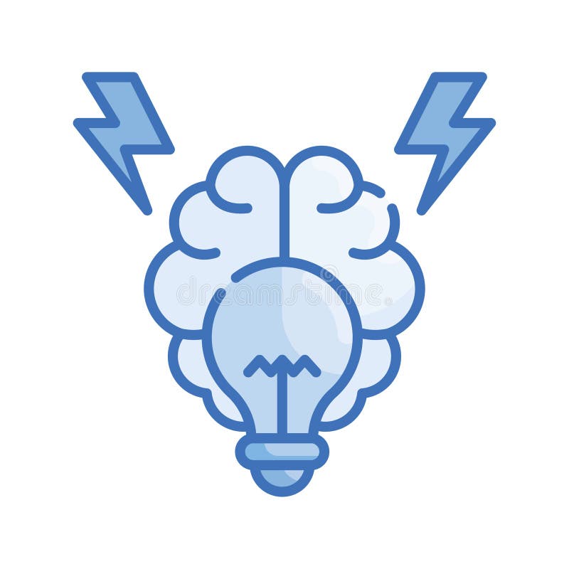 Brainstorming Vector Blue Series Icon Style Illustration. EPS 10 File ...