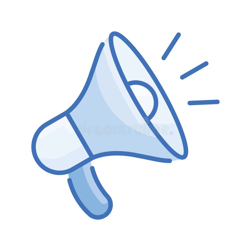 Announcements Vector Blue Series Icon Style Illustration. EPS 10 File ...