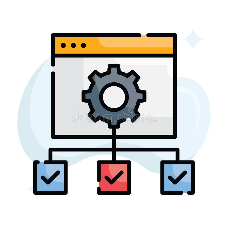 Operations Management Vector Filled Outline Icon Style Illustration ...