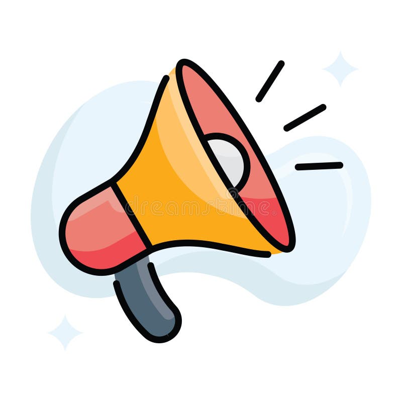 Announcements Vector Filled Outline Icon Style Illustration. EPS 10 ...