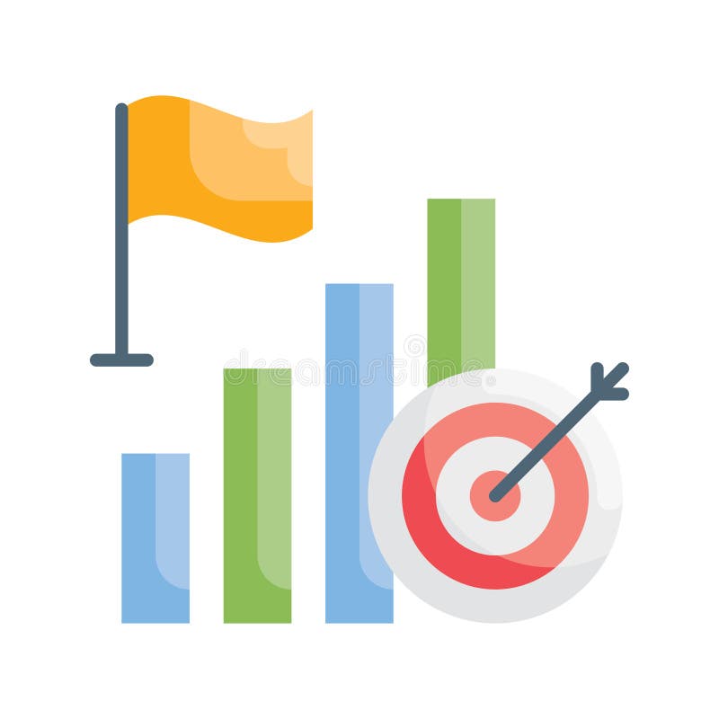 Goals Vector Flat Icon Style Illustration. EPS 10 File Stock Vector ...