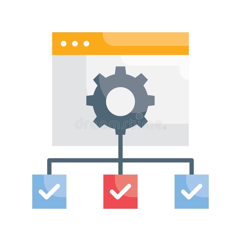 Operations Management Vector Flat Icon Style Illustration. EPS 10 File ...