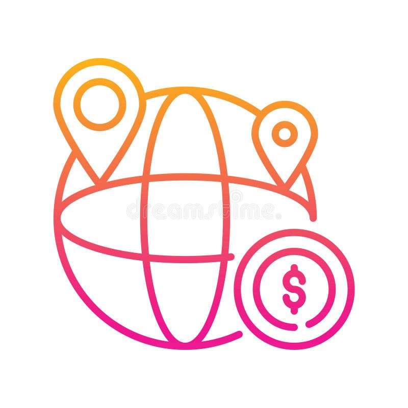 Global Business Vector Gradient Icon Style Illustration. EPS 10 File ...