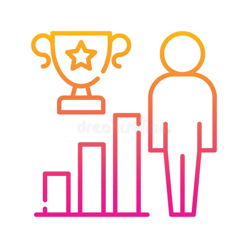 Successful Business Vector Gradient Icon Style Illustration. EPS 10 ...