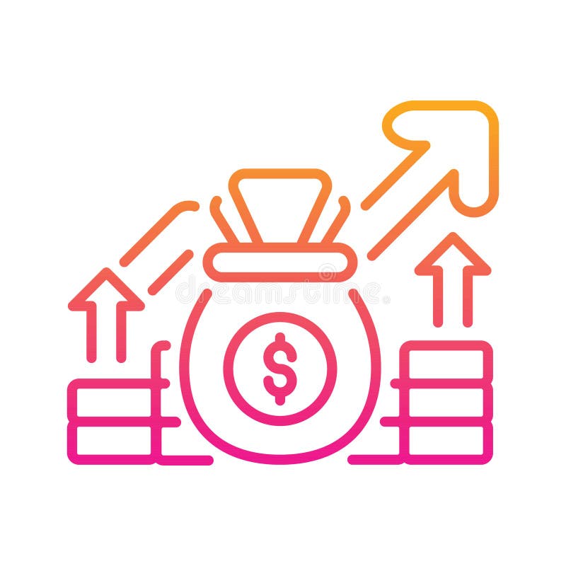 Funds Raising Vector Gradient Icon Style Illustration. EPS 10 File ...