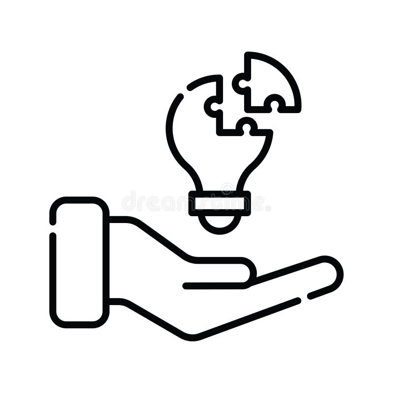 Solution Provider Vector Outline Icon Style Illustration. EPS 10 File ...