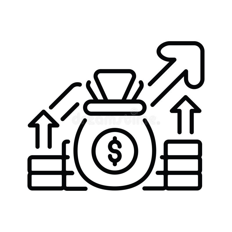 Funds Raising Vector Outline Icon Style Illustration. EPS 10 File Stock ...