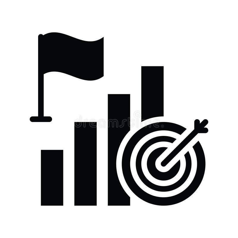 Goals Vector Solid Icon Style Illustration. EPS 10 File Stock Vector ...