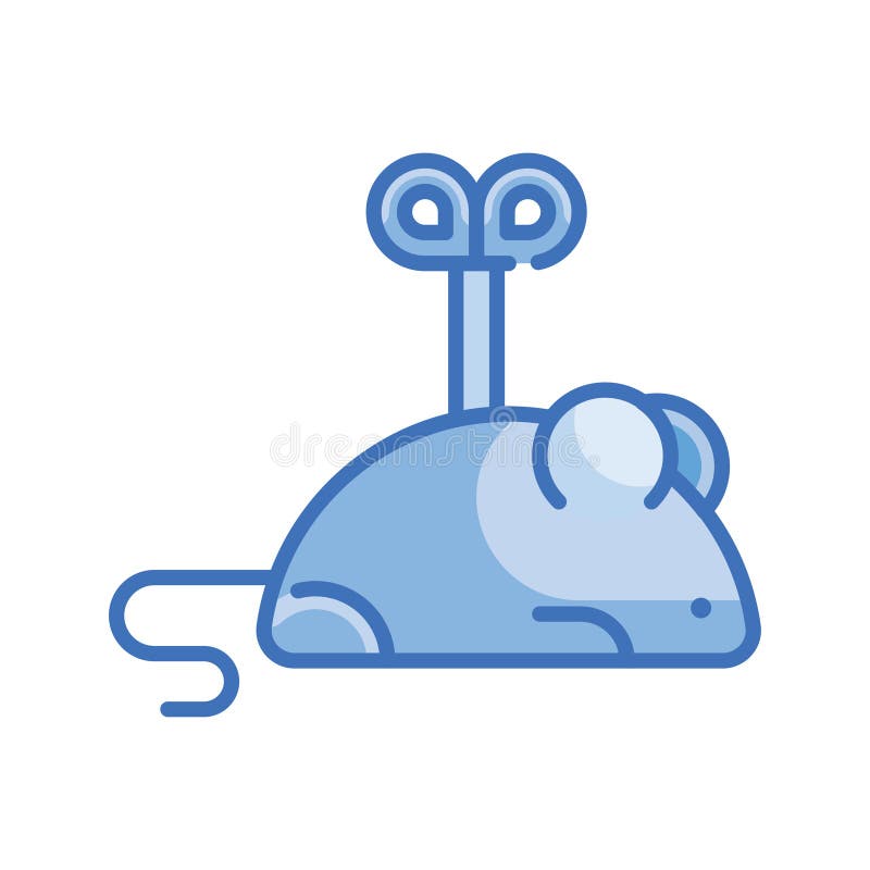 Mouse Toy Vector Blue Series Icon Design Illustration. Veterinary ...
