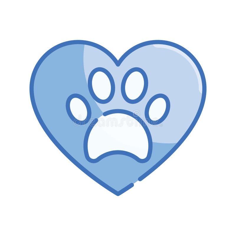 Pets Vector Blue Series Icon Design Illustration. Veterinary Symbol on ...